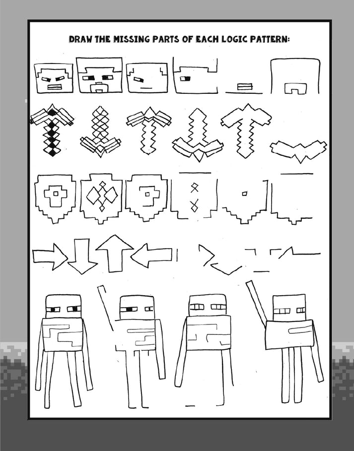 (Age 5+) Brain Games, Mazes & Colouring Pages - Minecraft Theme – Fun ...